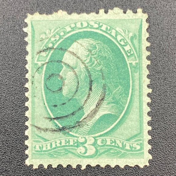 USPS | Art | Rare Scott 47 3c Perfect Fancy Cancel 3 Cents Washington ...